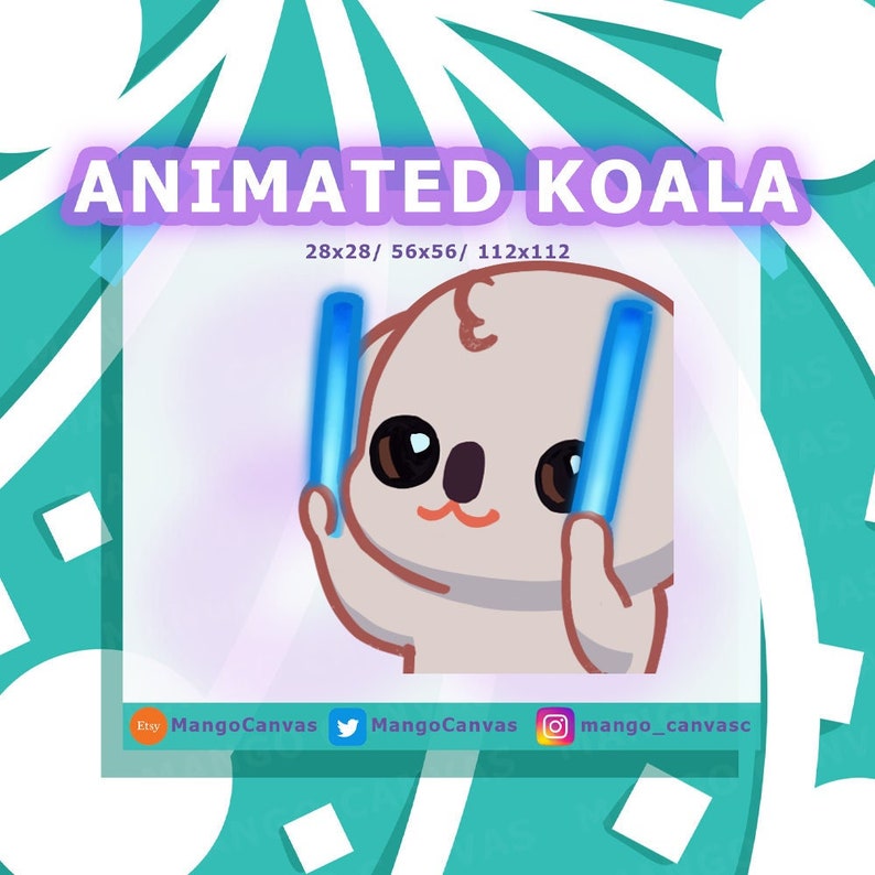 Animated Koala Emote-light Stick Emote - Etsy