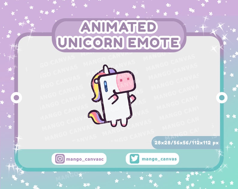 Animated Unicorn Emote-dance Emote - Etsy