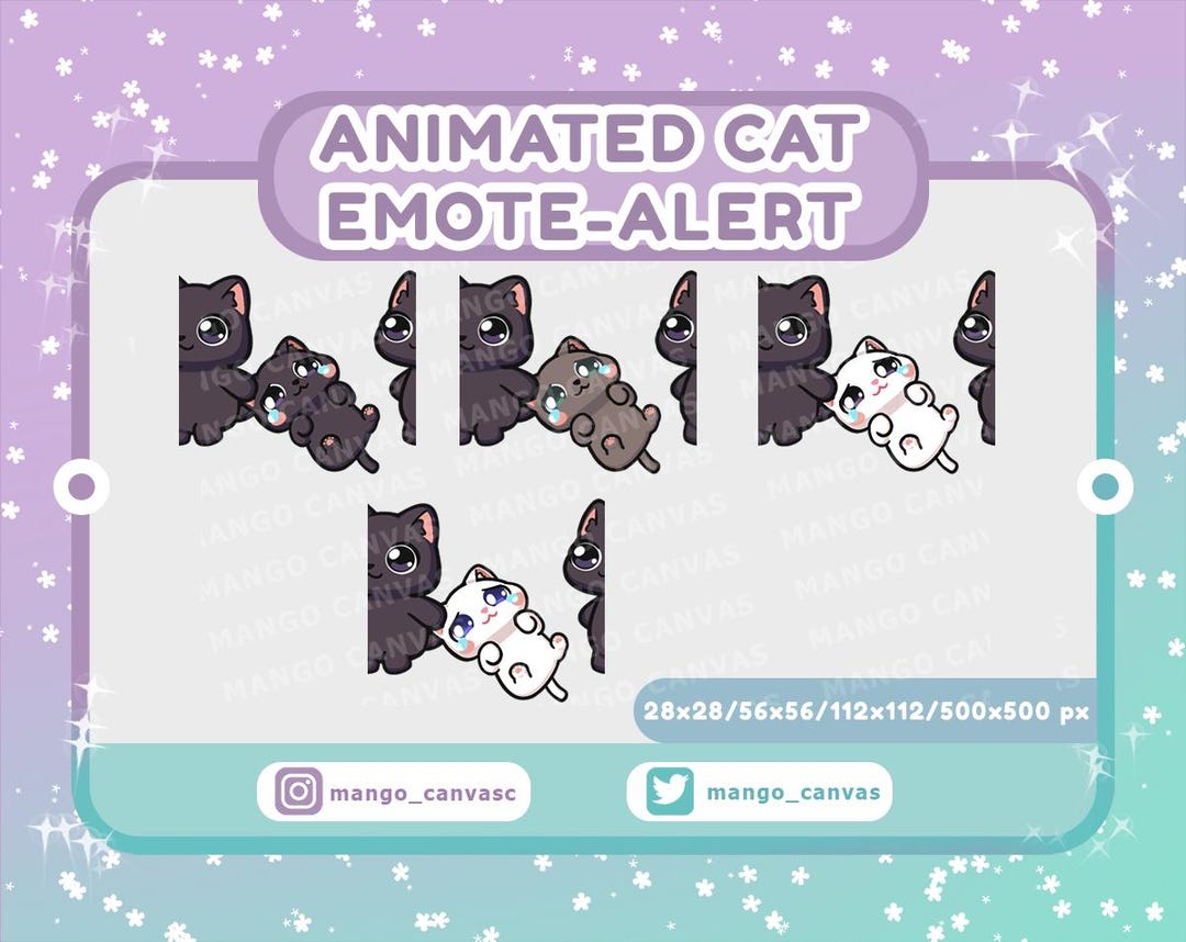 Animated Black Cat Emote Alert /come Here Emote-alert - Etsy