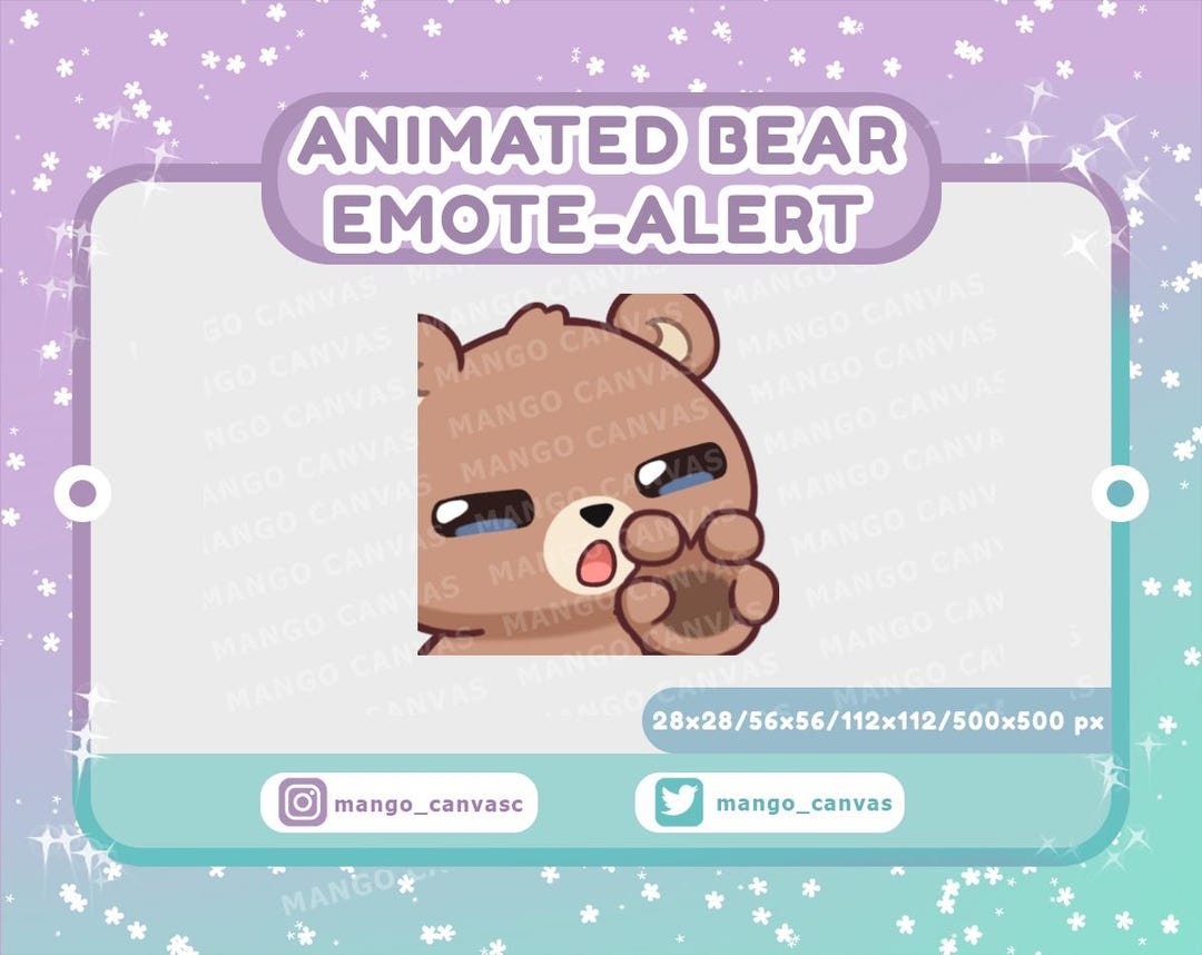 Animated Bear Emote Alert / Watching You Emote-alert - Etsy