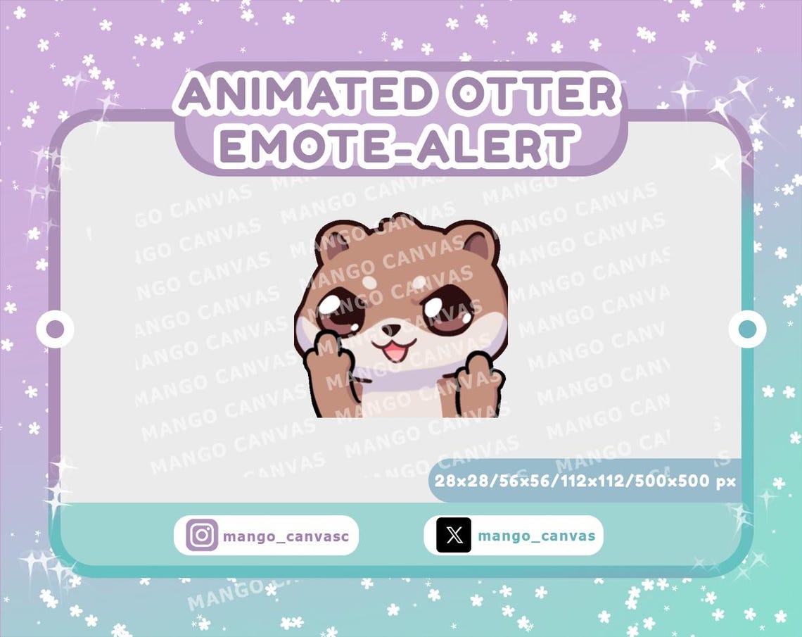 Animated Otter Emote-alert /middle Finger Emote-alert - Etsy