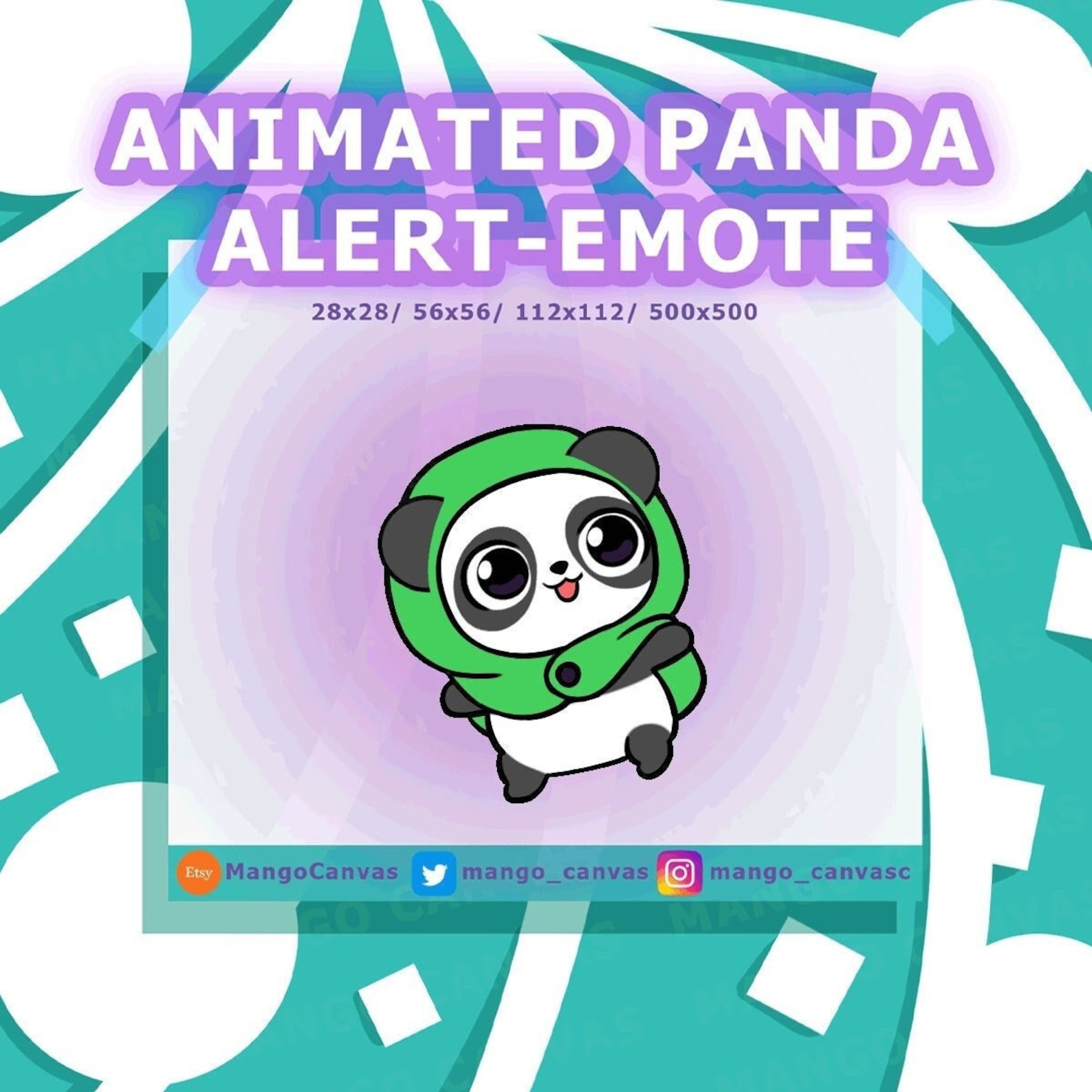 Animated Panda Alert-emote/chibi Panda - Etsy