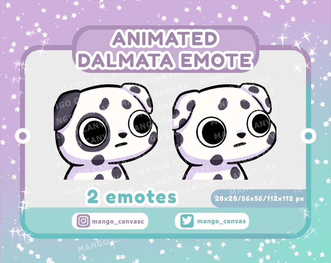 Animated Dalmata Emote-awkward Emote - Etsy