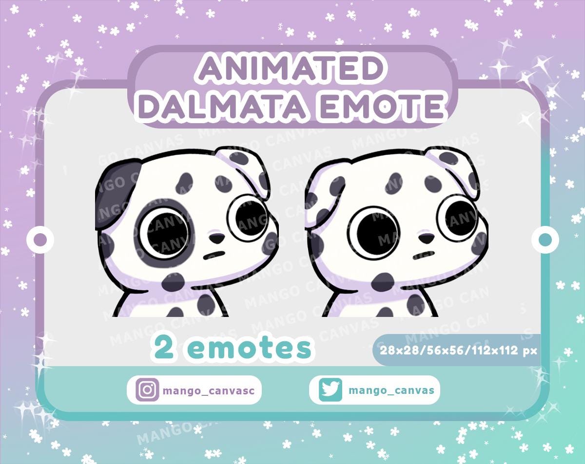 Animated Dalmata Emote-awkward Emote - Etsy