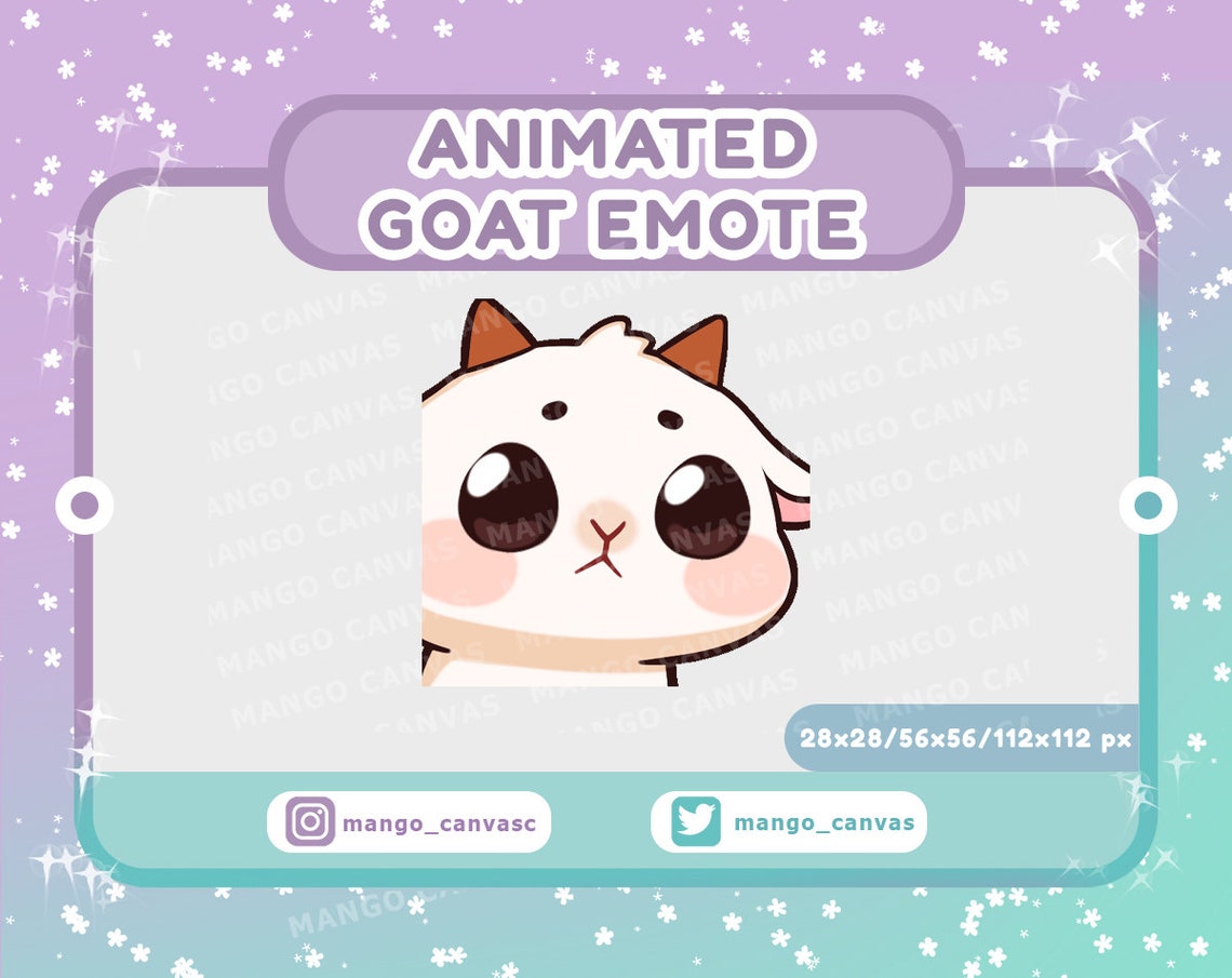 Animated Goat Emote-plink Emote - Etsy