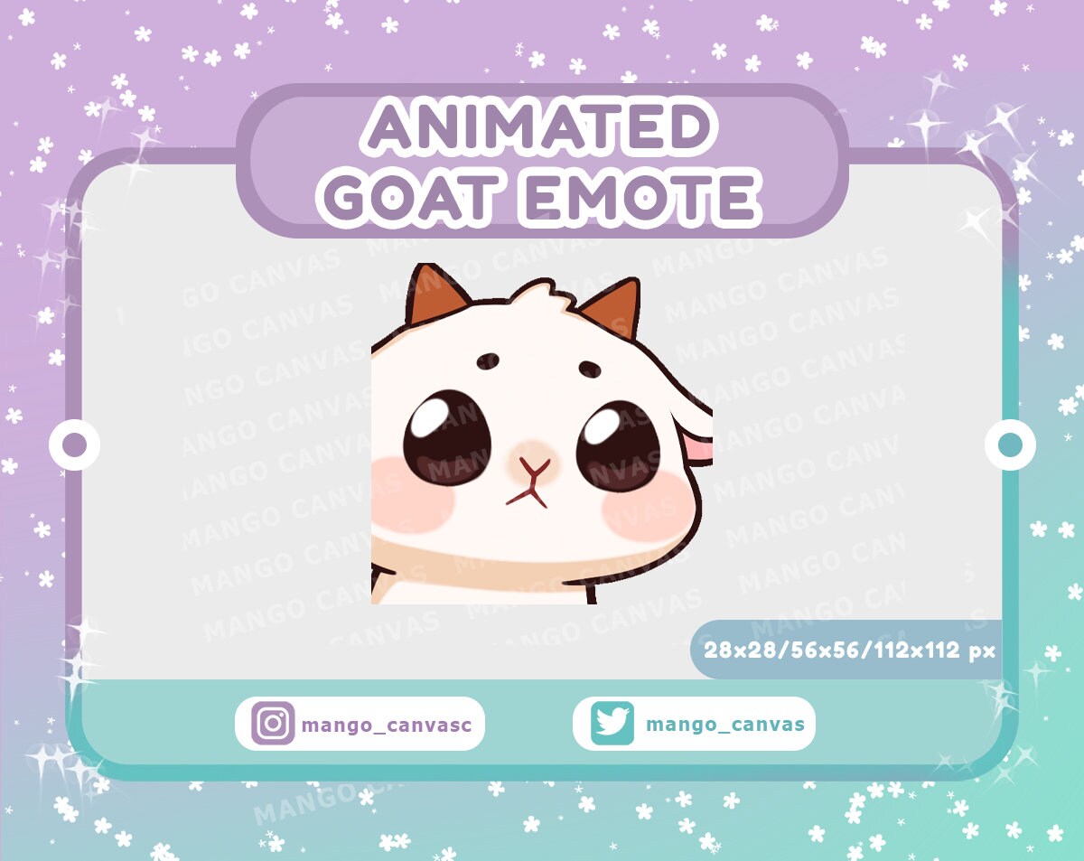 Animated Goat Emote-plink Emote - Etsy
