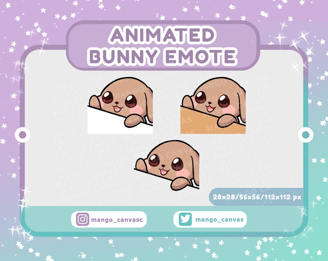 Animated Brown Bunny Emote-bongo Emote - Etsy