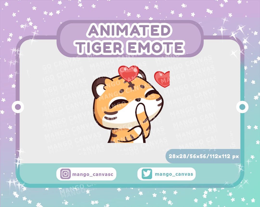 Animated Tiger Emote-kiss Emote - Etsy