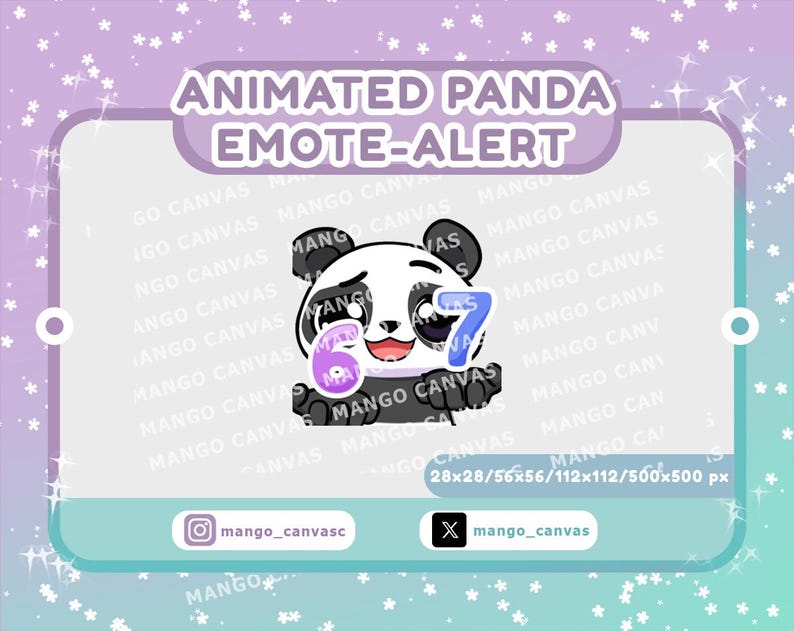 Animated Panda Emote-alert/67 Emote-alert - Etsy