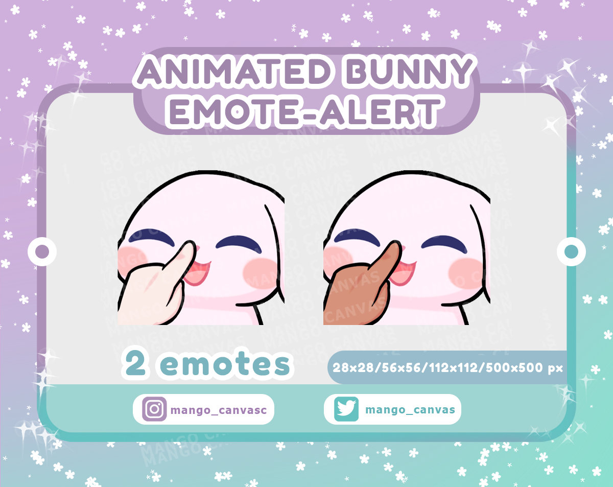 Animated Bunny Emote Alert /boop Emote-alert - Etsy