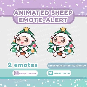 Animated Sheep Emote-alert / Christmas Tree Emote-alert - Etsy