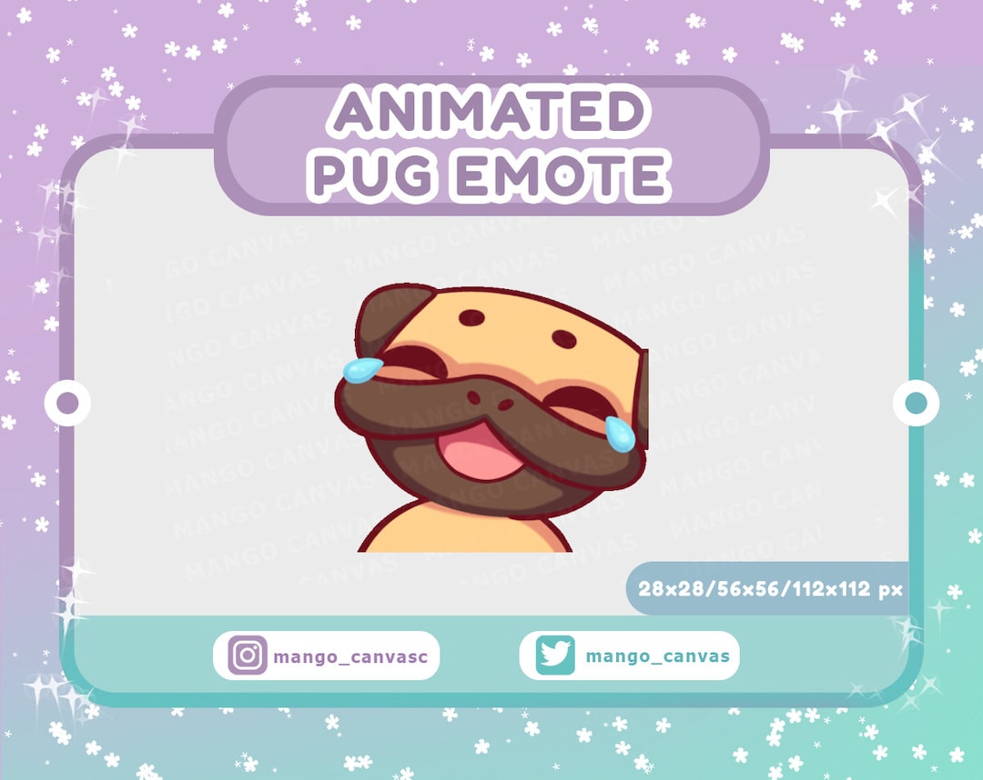 Animated Pug Emote-laugh Emote - Etsy