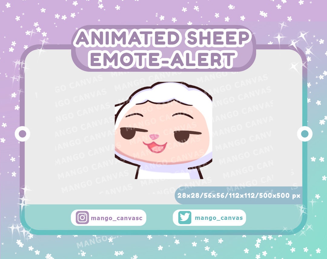 Animated Sheep Emote-alert/ Smirk Emote - Etsy