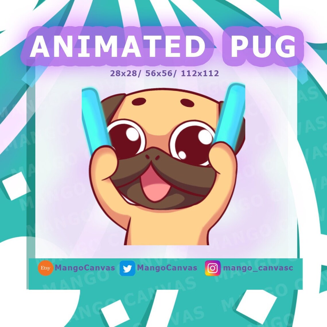 Animated Pug Emote - Etsy