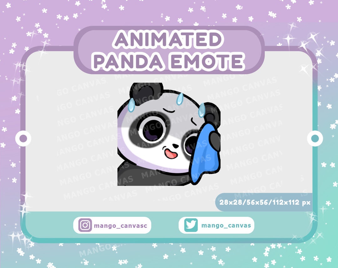 Animated Panda Emote-sweating Emote - Etsy