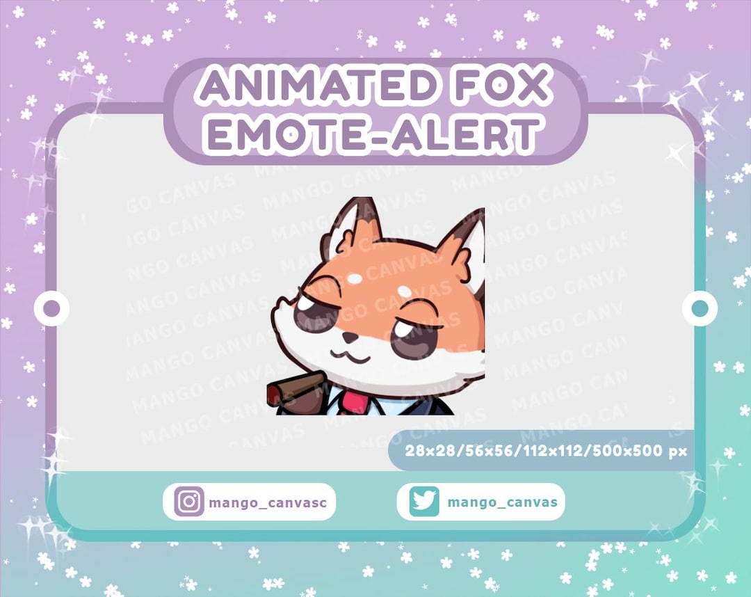 Animated Fox Emote-alert/smoking Emote-alert - Etsy