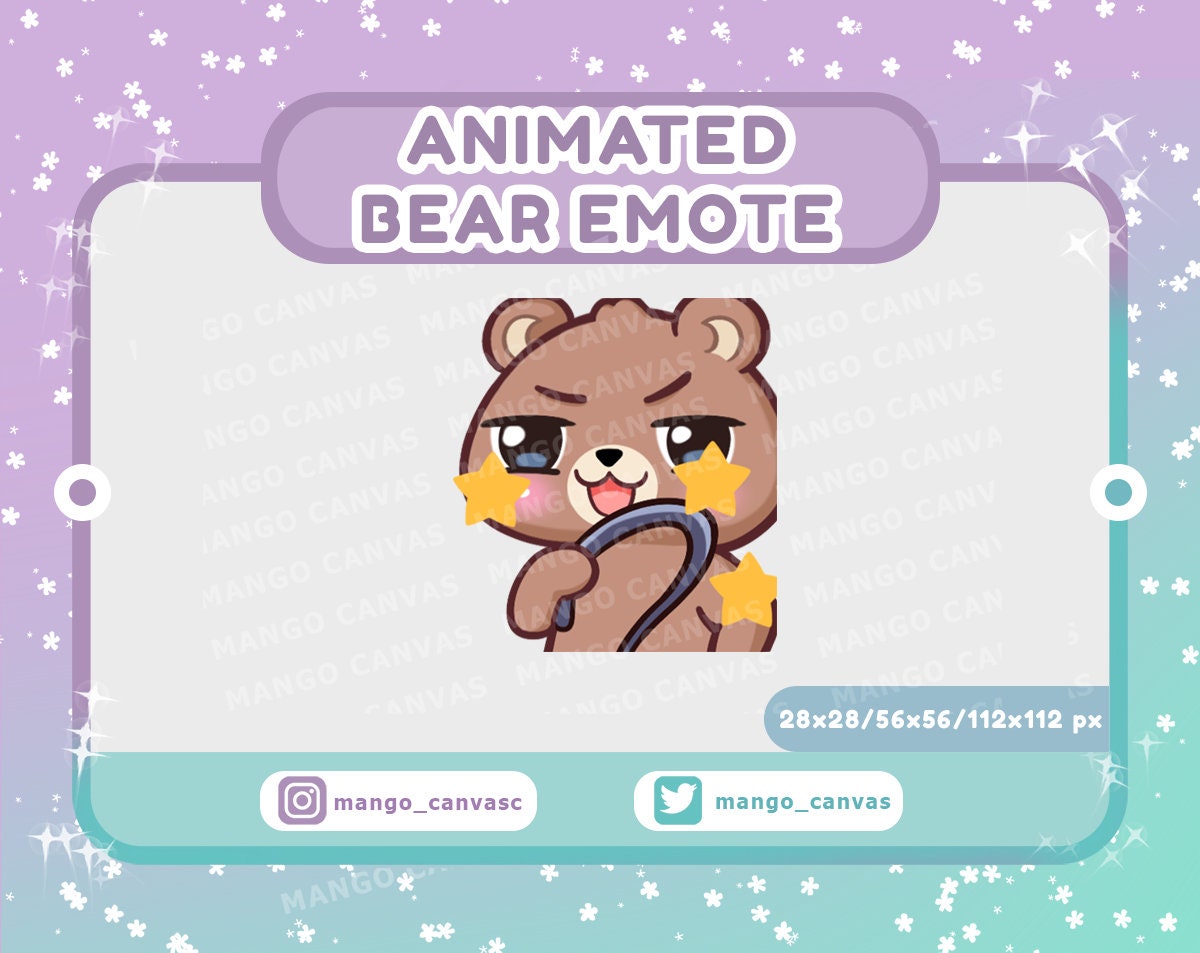 Animated Bear Emote-whip Emote - Etsy