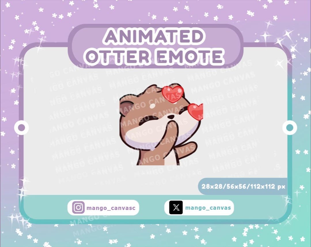 Animated Otter Emote /kiss Emote - Etsy
