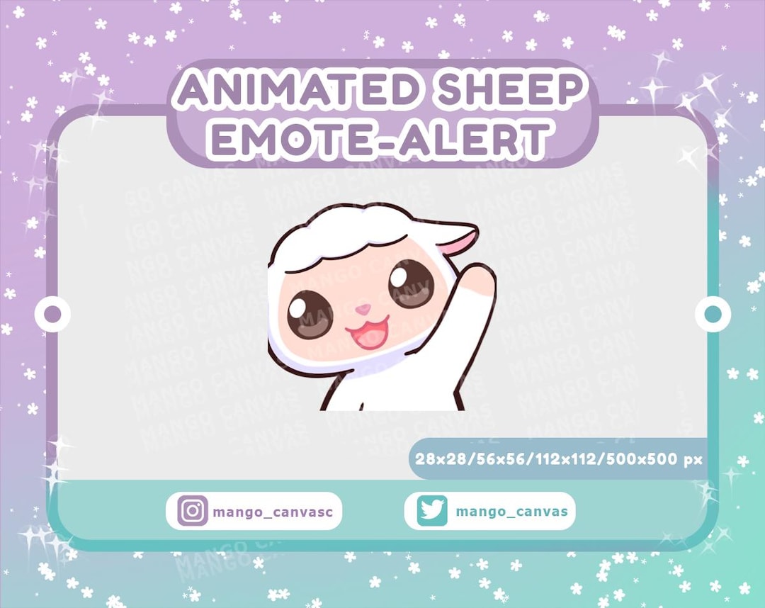 Animated Sheep Emote-alert/waving Emote-alert - Etsy