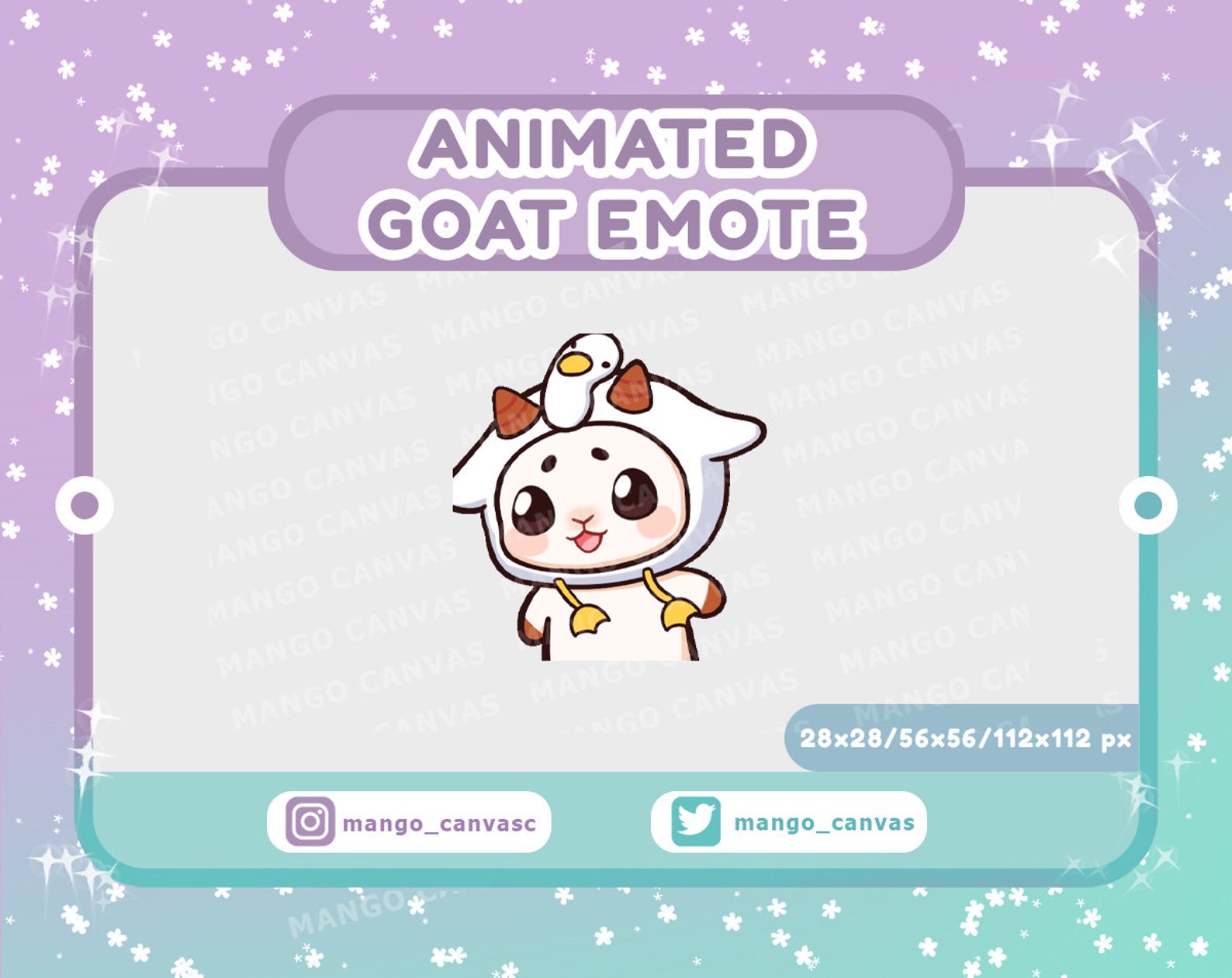 Animated Goat Emote-wiggle Emote - Etsy