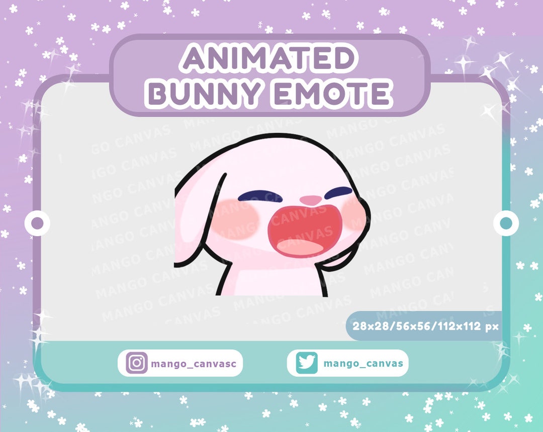 Animated Bunny Emote-pop Emote - Etsy