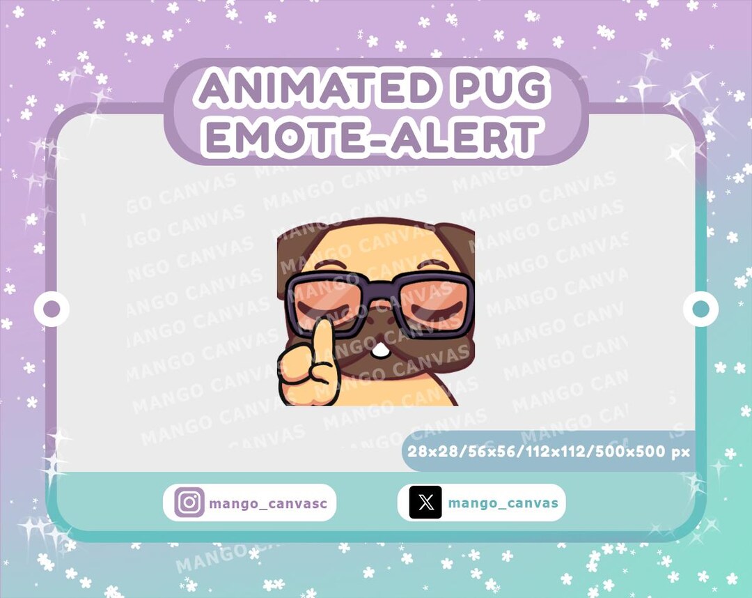 Animated Pug Emote-alert/actually Emote-alert - Etsy