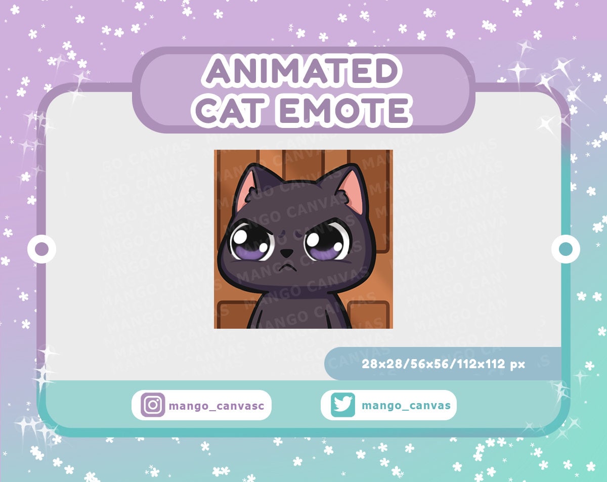 Animated Black Cat Emote-leave Emote - Etsy