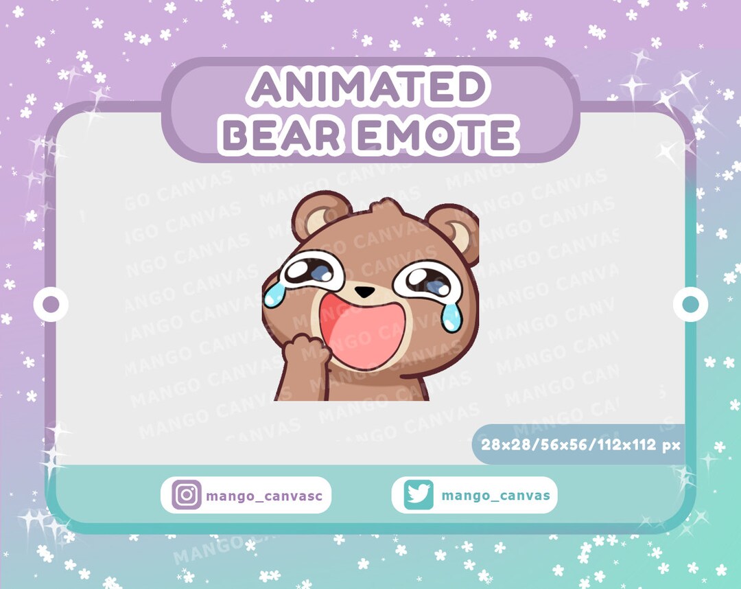 Animated Bear Emote-laugh Emote - Etsy
