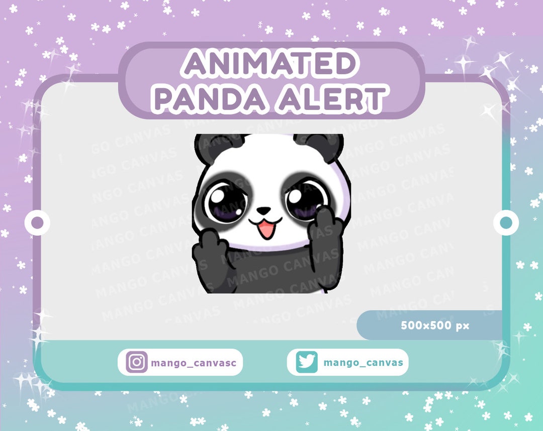 Animated Panda Alert-middle Finger Alert - Etsy