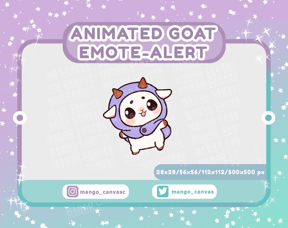 Animated Goat Emote Alert /spin Emote-alert - Etsy