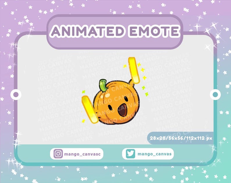 Animated Pumpkin Emote /lightstick Emote - Etsy