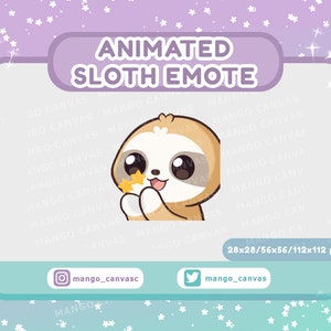 Animated Sloth Emote-clap Emote - Etsy