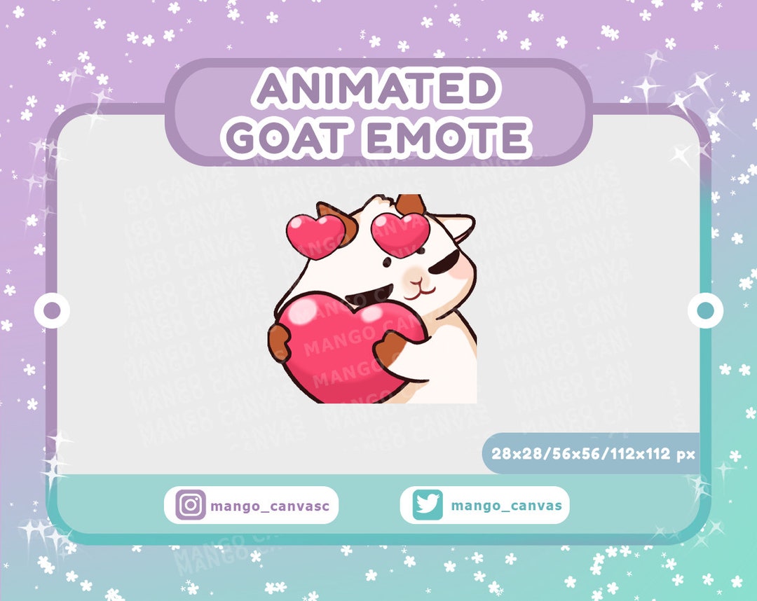 Animated Goat Emote-heart Emote - Etsy