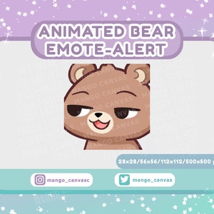 Animated Bear Emote-alert/smirk Emote-alert - Etsy