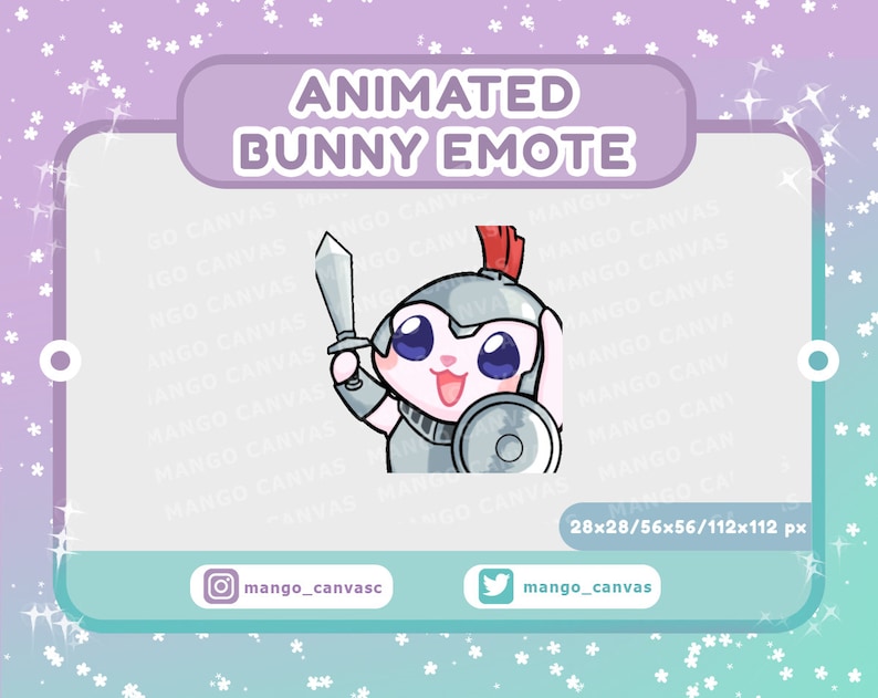Animated Bunny Emote-raid Emote - Etsy