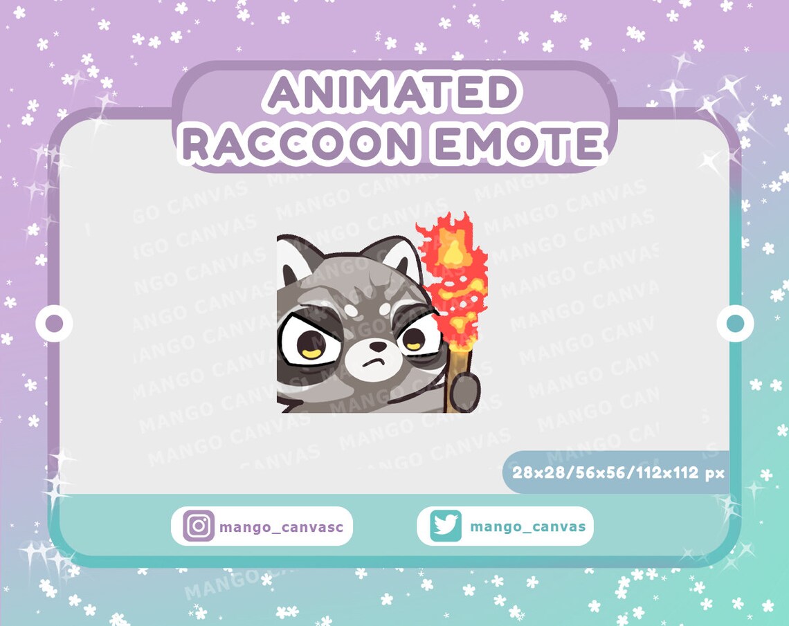 Animated Raccoon Emote-riot Emote - Etsy