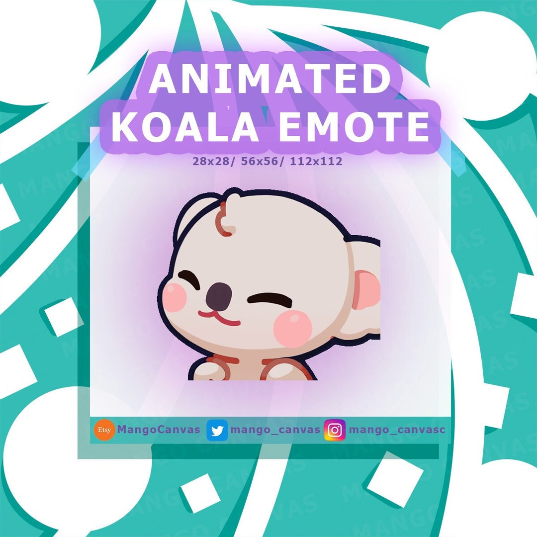 Animated Koala Emote-rub Emote - Etsy