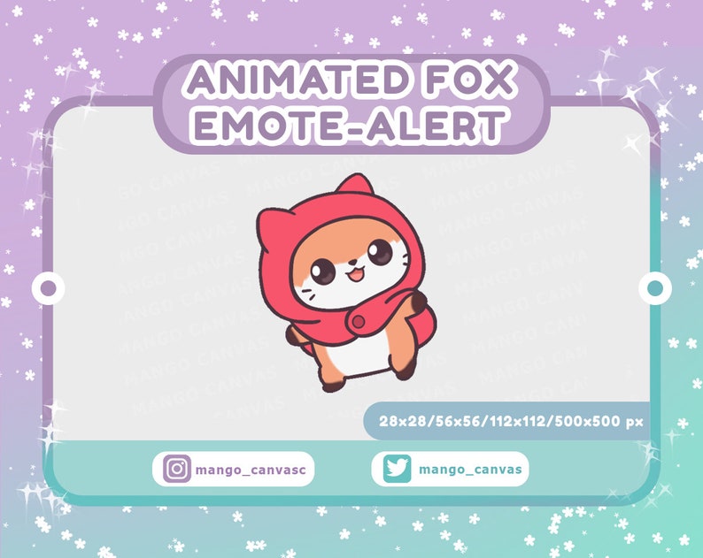 Animated Fox Emote-alert/ Spin Emote Version 2 - Etsy