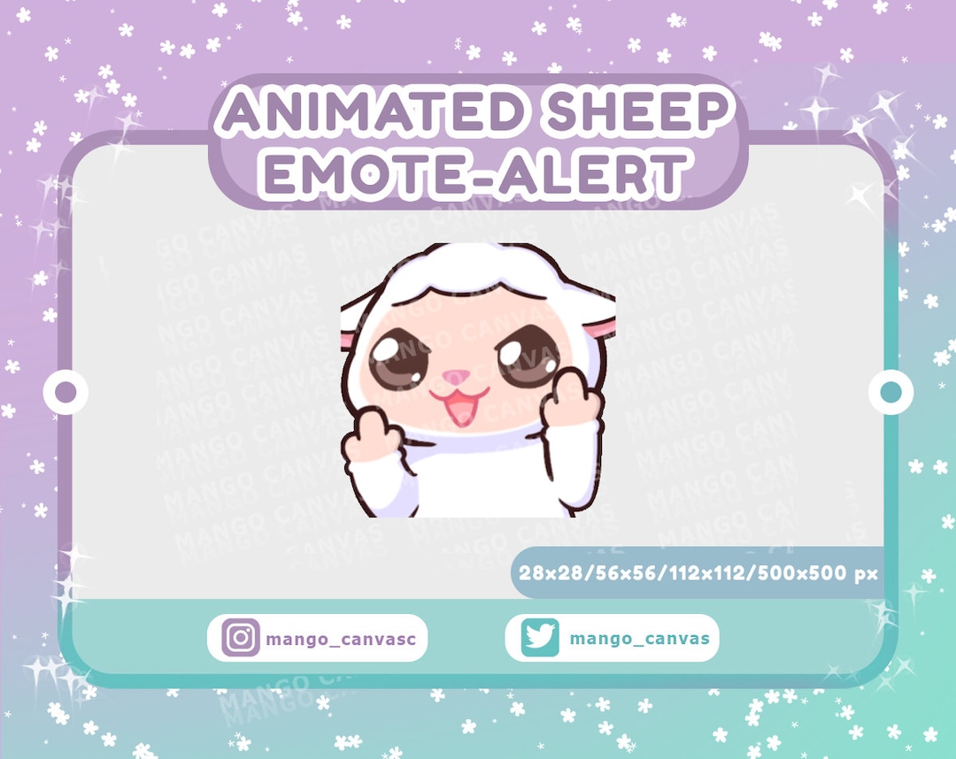 Animated Sheep Emote Alert /middle Finger Emote-alert - Etsy