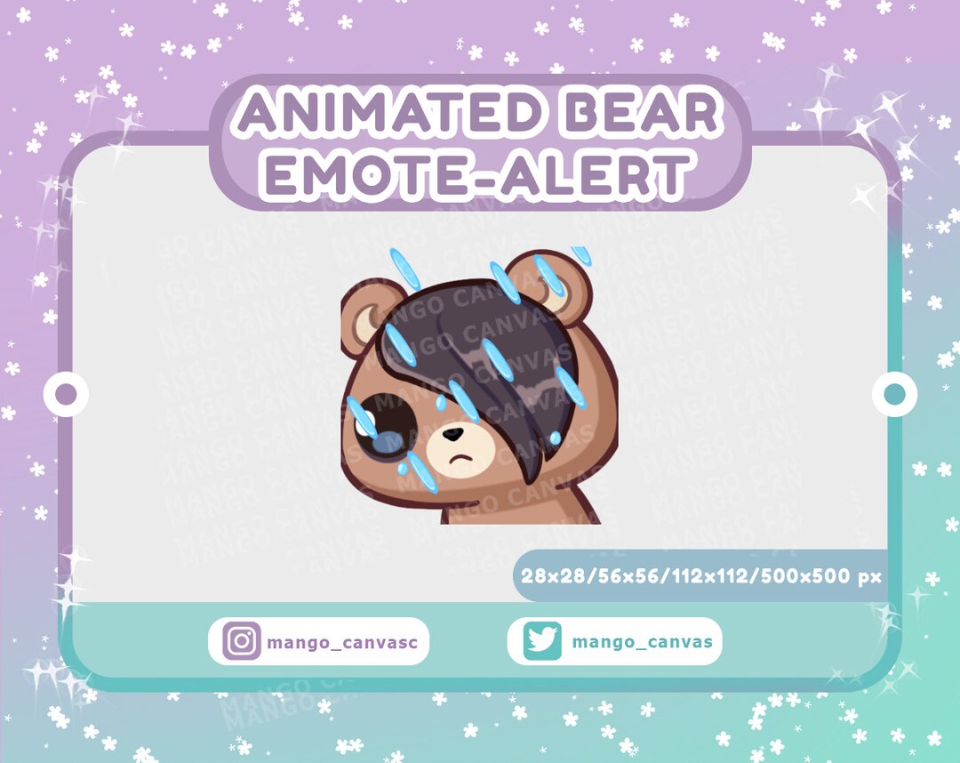 Animated Bear Emote-alert/emo Emote-alert - Etsy