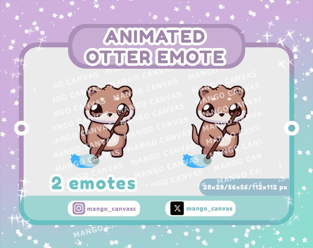 Animated Otter Emote-clean Emote - Etsy
