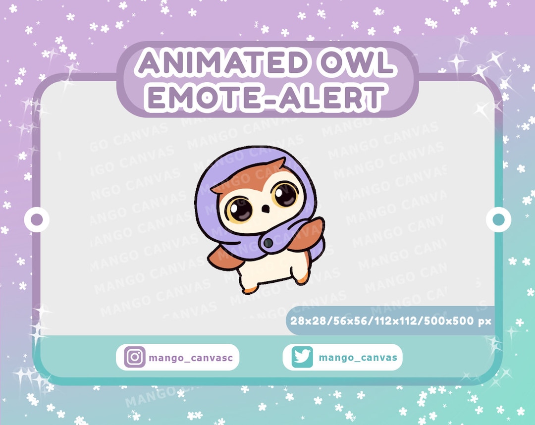 Animated Brown Owl Emote-alert/ Spin Emote - Etsy