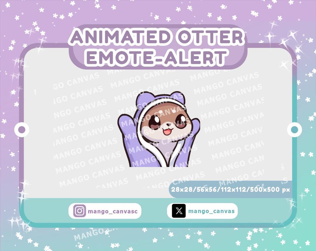 Animated Otter Emote-alert/blanket Emote-alert - Etsy Canada