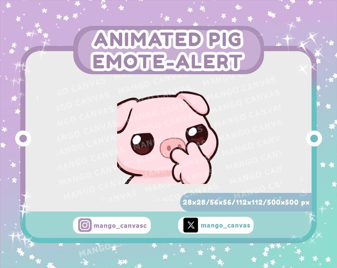 Animated Pig Emote Alert / Watching You Emote-alert - Etsy