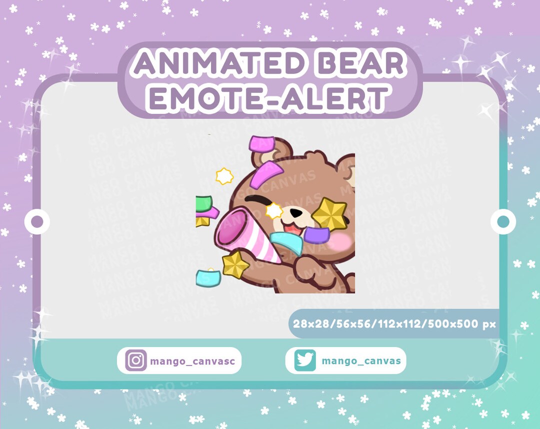 Animated Bear Emote-alert/party Emote-alert - Etsy