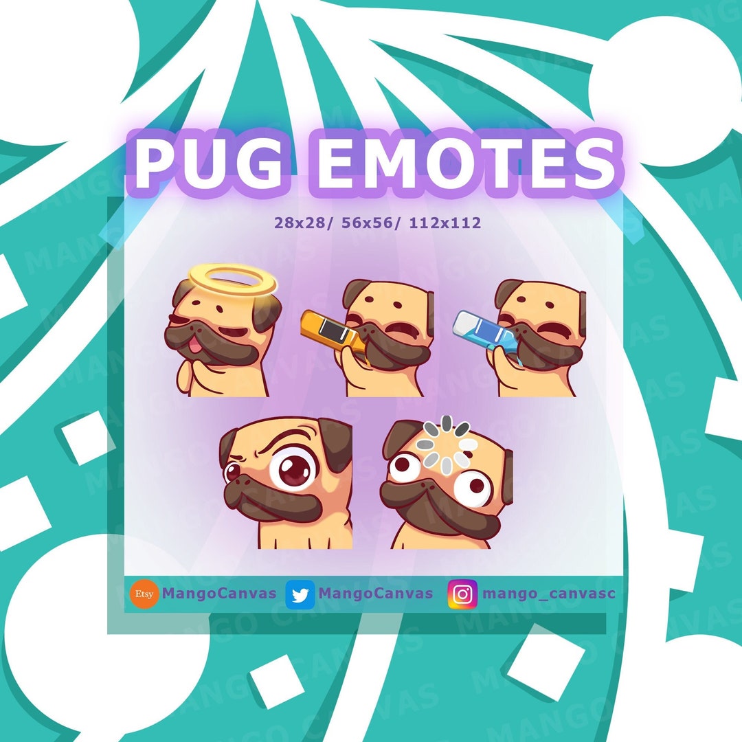 Twitch Emotes-pug - Etsy
