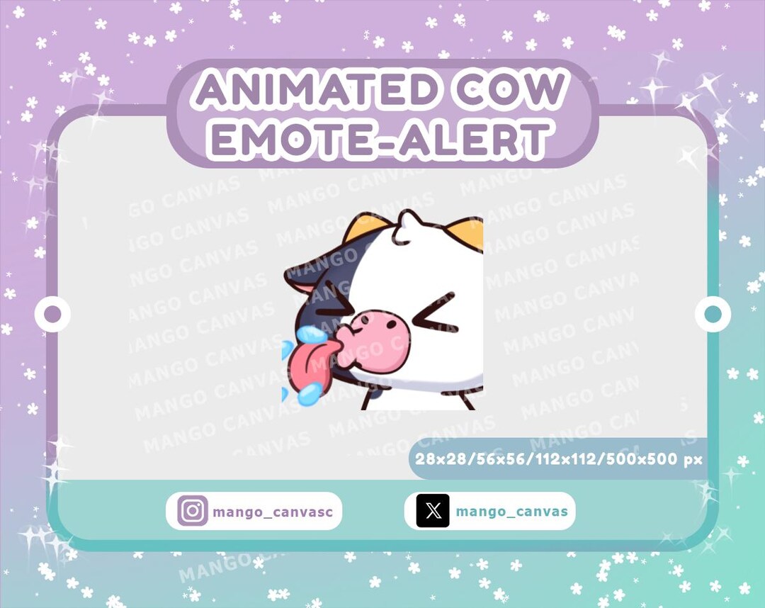 Animated Cow Emote-alert/ Blowingraspberry Emote-alert - Etsy