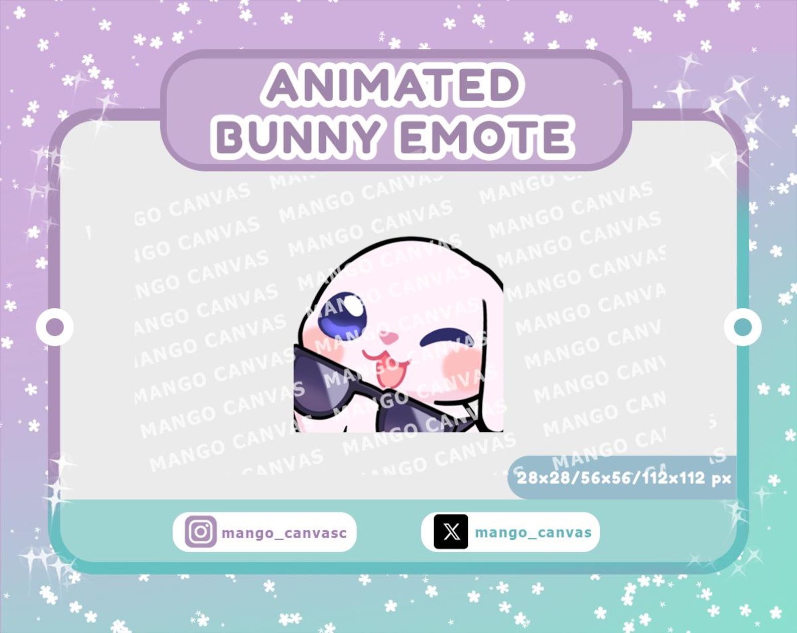 Animated Bunny Emote-wink Emote - Etsy