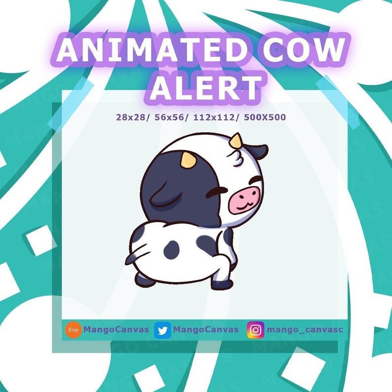Animated Cow Alert-twerk Alert - Etsy