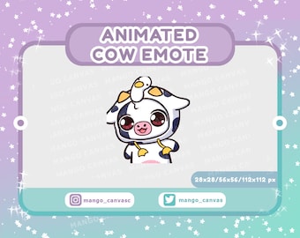 ANIMATED Brown Cow Wiggle Emote for Twitch and Discord, Wiggle Emote ...